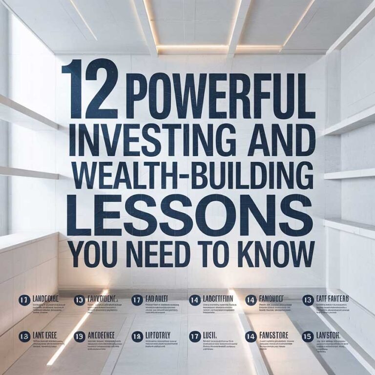 12 Powerful Investing and Wealth-Building Lessons You Need to Know